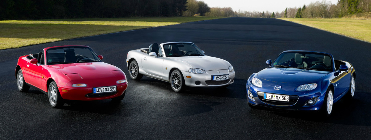 The first three generations of the Mazda MX-5 | Torque