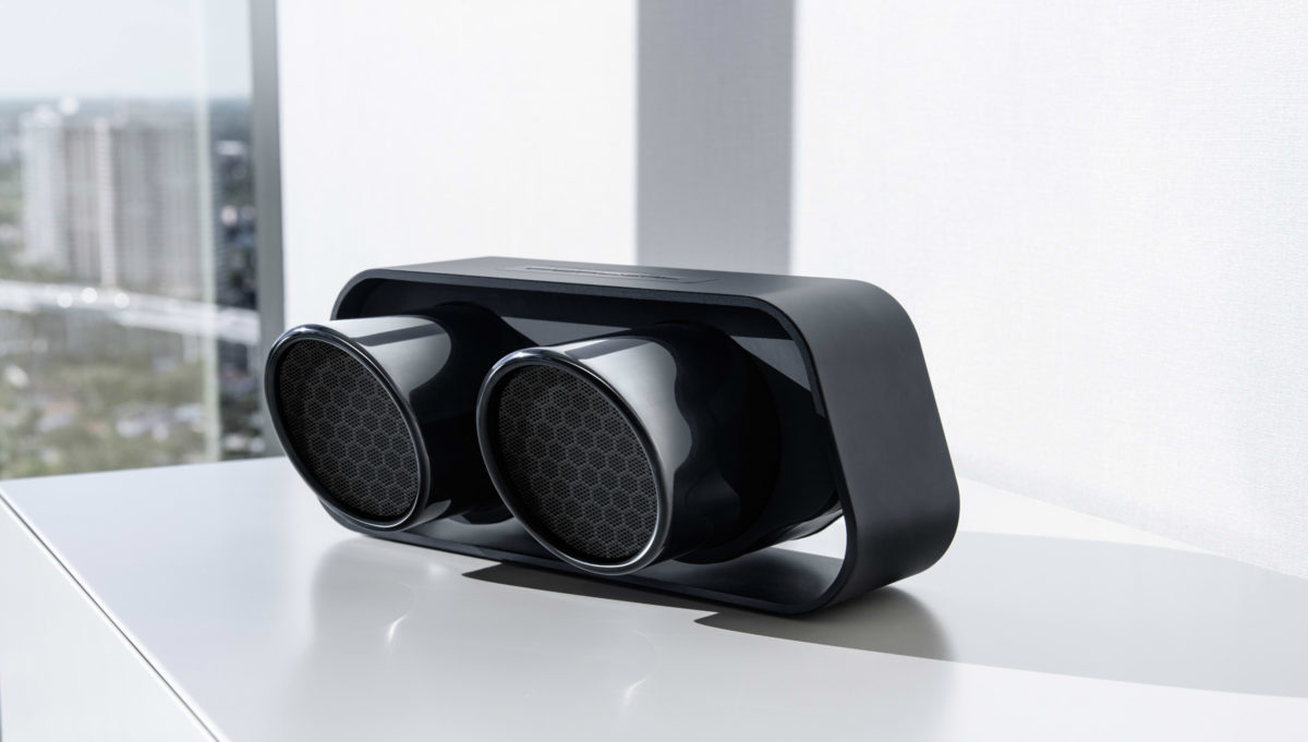 Porsche Design Bluetooth speaker inspired by the 911 GT3 exhaust system ...