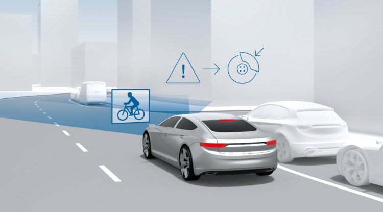 Bosch iBooster predictive emergency braking system protects cyclists ...