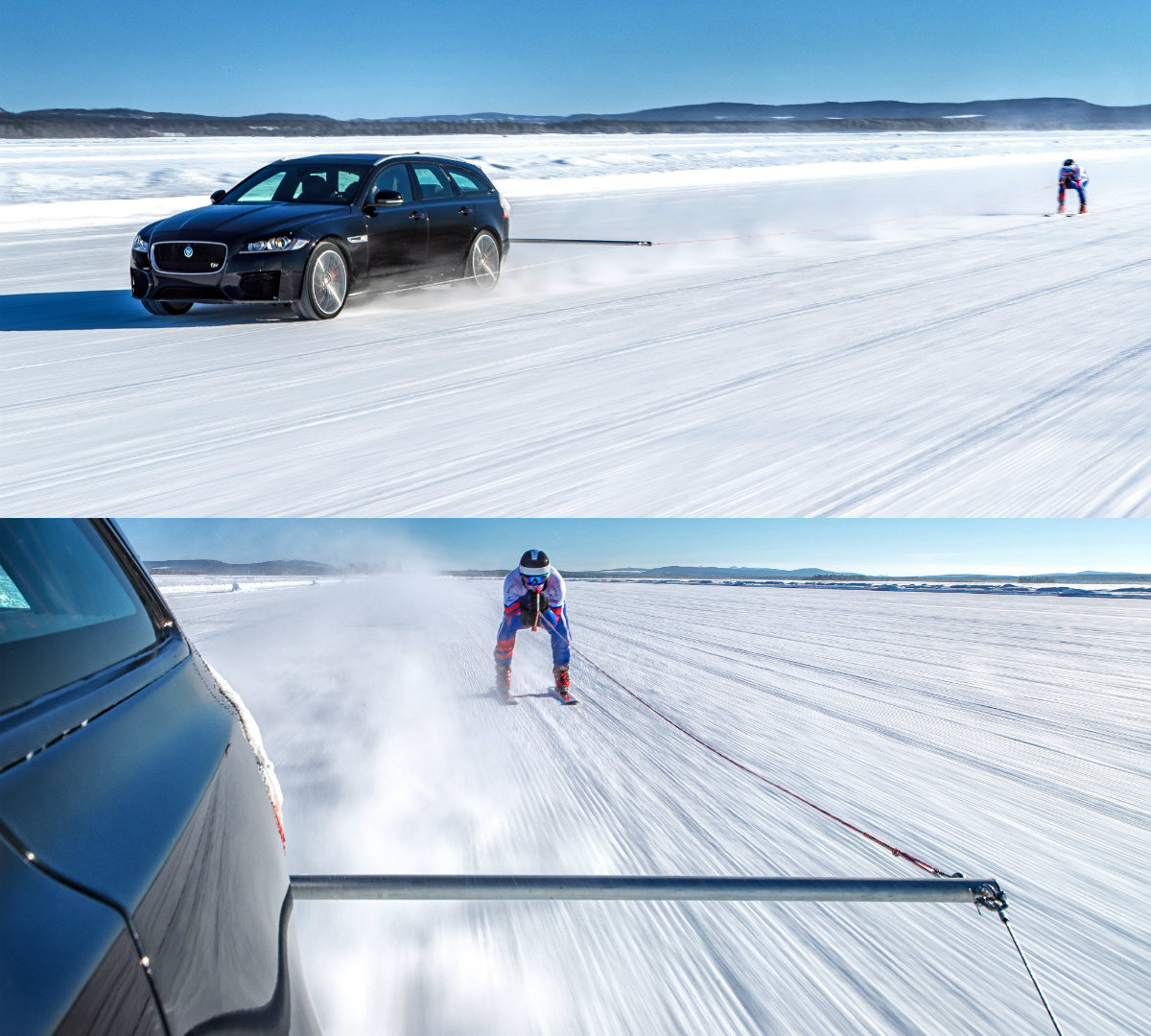 Jaguar and Olympic skier set new Guinness World Record for "Fastest ...