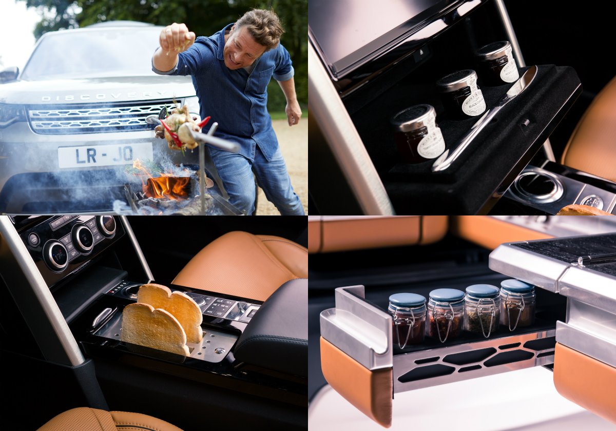 Jamie Oliver's dream kitchen in a Land Rover Discovery | Torque