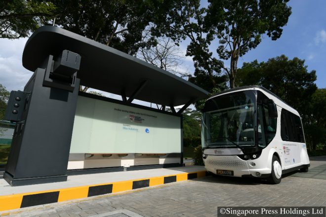 Electric shuttle between NTU and CleanTech One building to be tested in ...