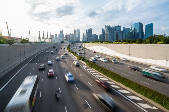 Traffic flow on Singapore's road network should have service quality ...
