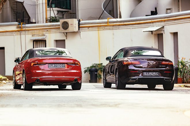 Mercedes E200 Cabriolet versus Audi's A5 Cabriolet in this convertible ...