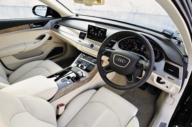 The Audi A8 with its boosted 3-litre V6 delivers supercharged value