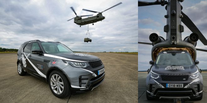 Land Rover partners with RAF Chinook Display Team