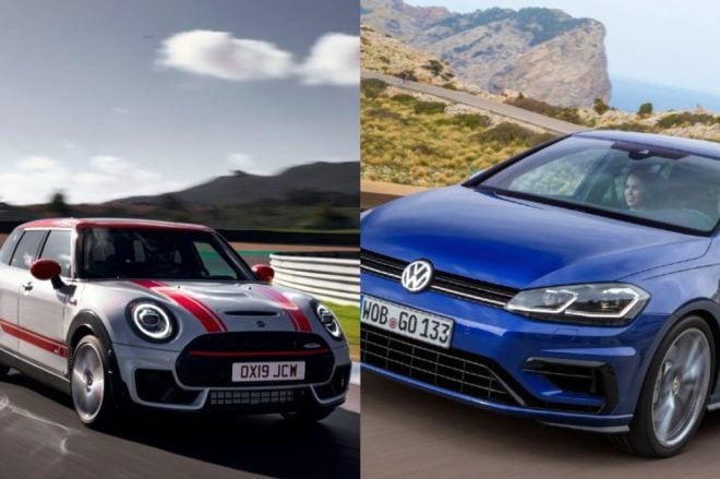 Hot hatch shootout: MINI JCW Clubman and VW Golf R | Torque